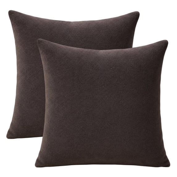 Alchemic Living Set of 2 Coffee Brown Luxurious Soft Velvet Rectangle ...
