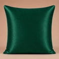 Alchemic Living Set of 2 Dark Green Luxurious Soft Silky Satin ...