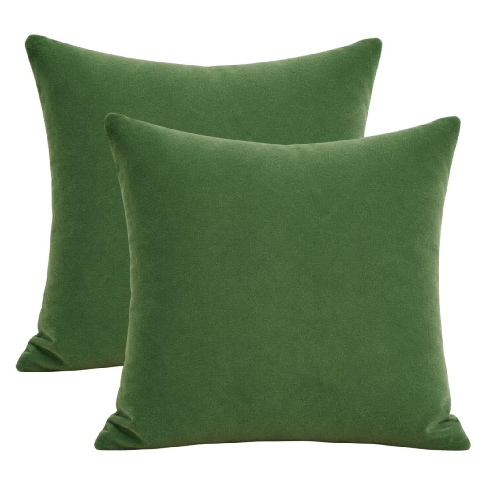 Alchemic Living Set of 2 Emerald Green Luxurious Soft Velvet Pillow ...