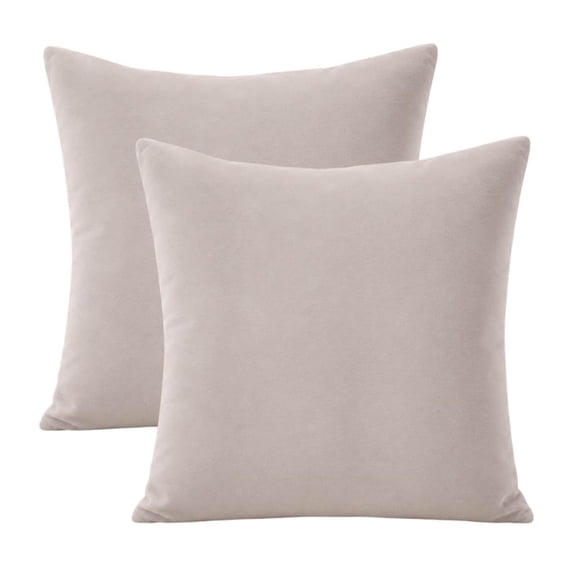 Alchemic Living Set of 2 Soft Ivory Luxurious Soft Velvet Rectangle ...