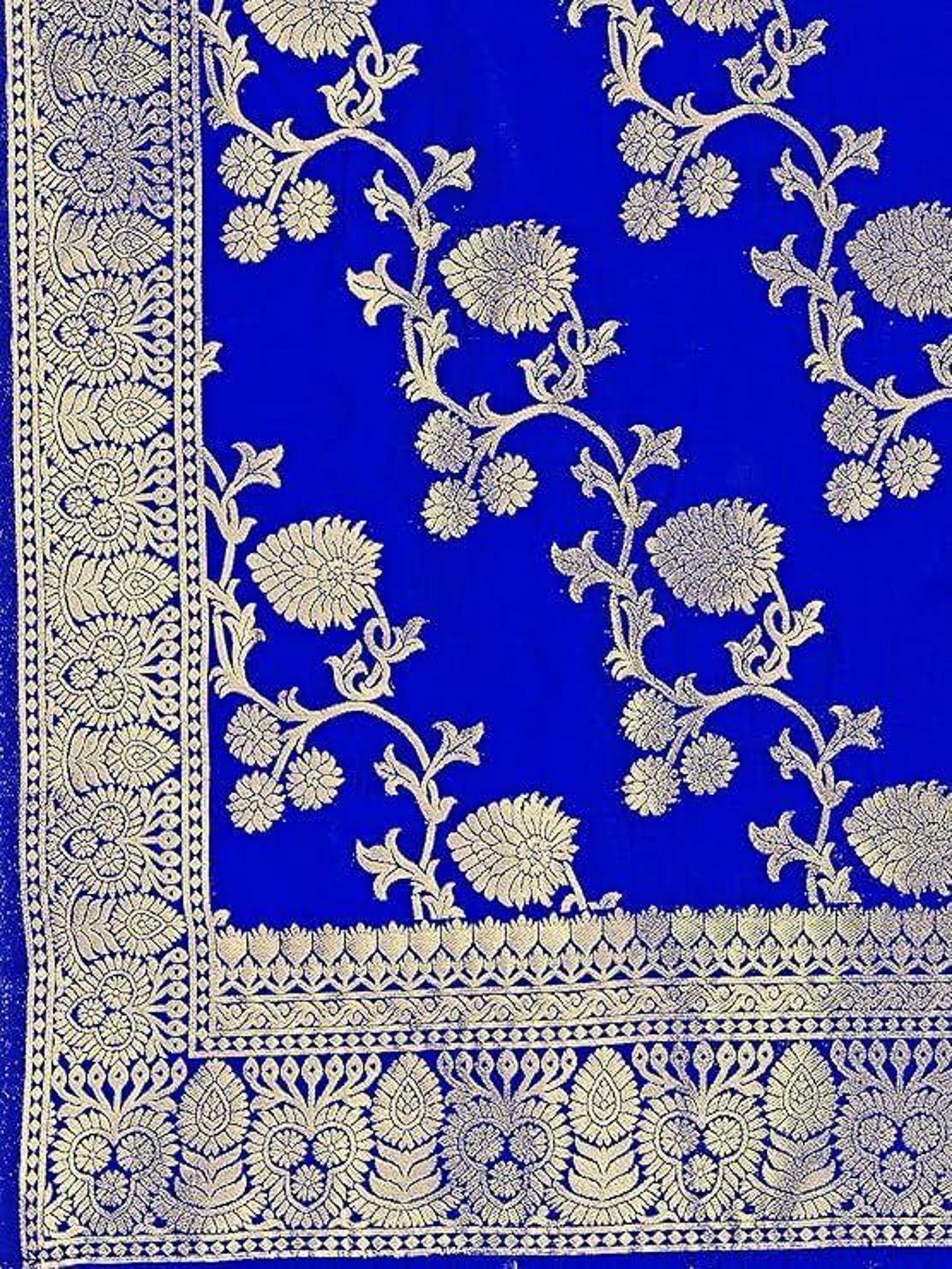 AlchemicLiving Fancy Peach Floral Woven Banarasi Silk Dupatta for Women ...