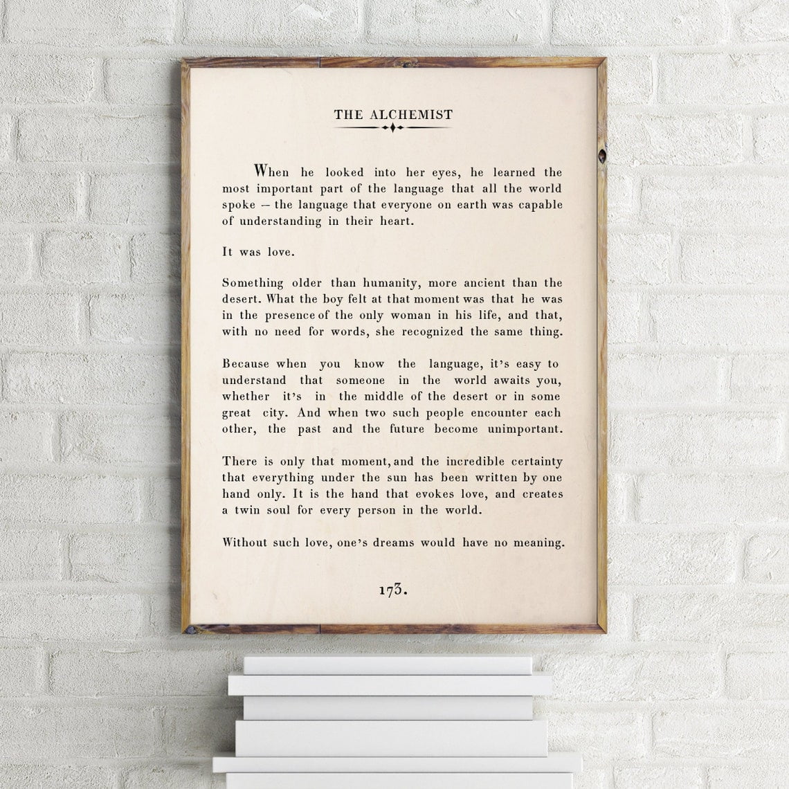 The Alchemist Quote, Book Quote Wall Art, Paulo Coelho Quote, The ...