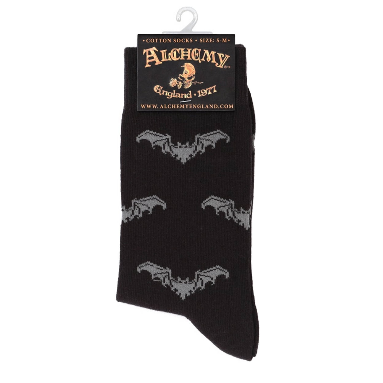 Alchemy Gothic Cotton, Polyamide And Elastane Gothic Bat Socks ...