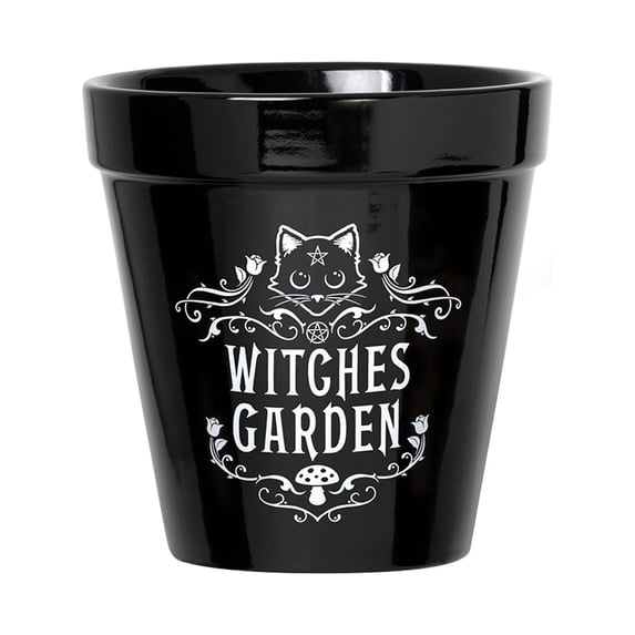 Alchemy Gothic Witches Garden Ceramic Plant Pot - Black - Walmart.com
