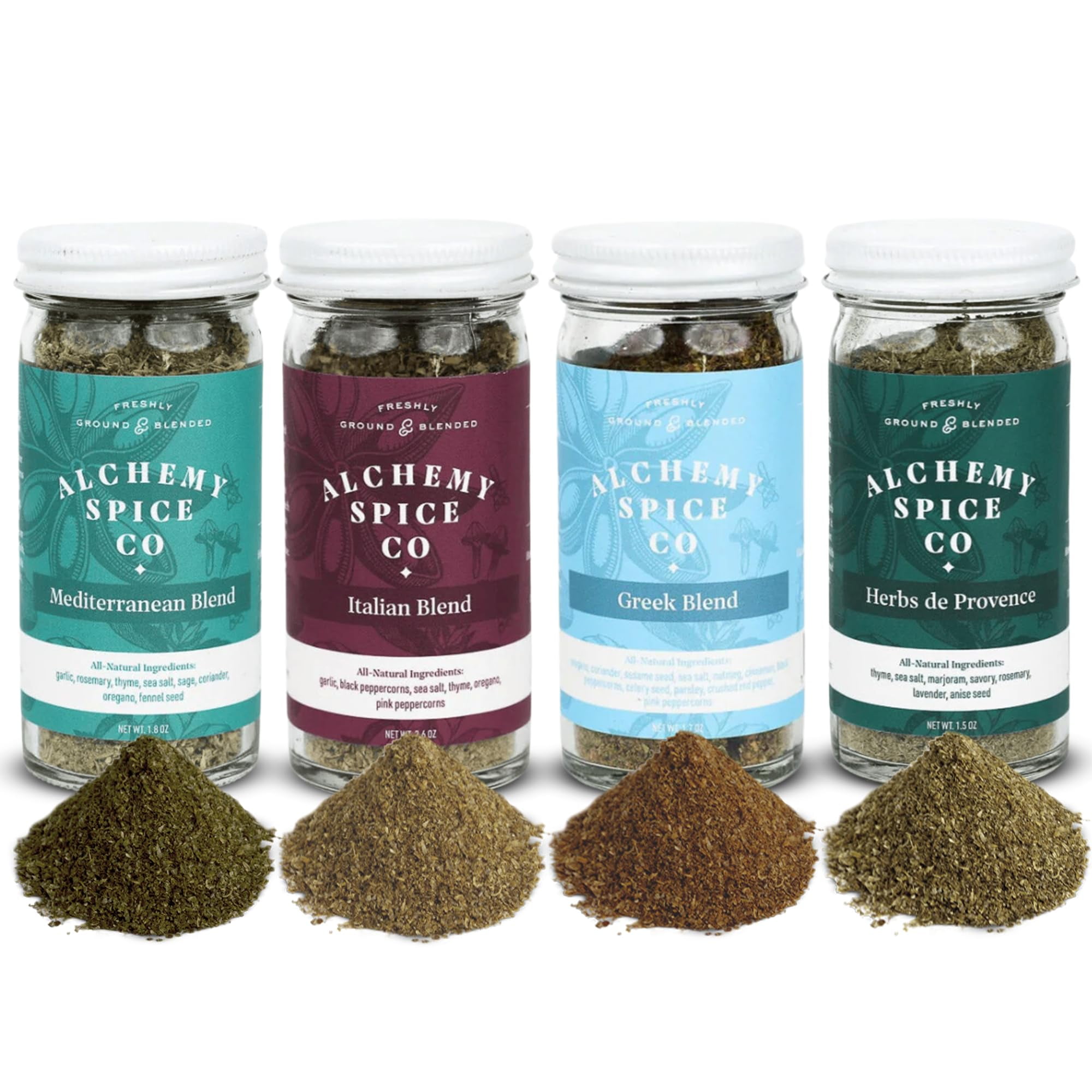 Alchemy Spice Company Mediterranean Spice Blend Collection, Set of 4-7.6 oz Total |Includes ...