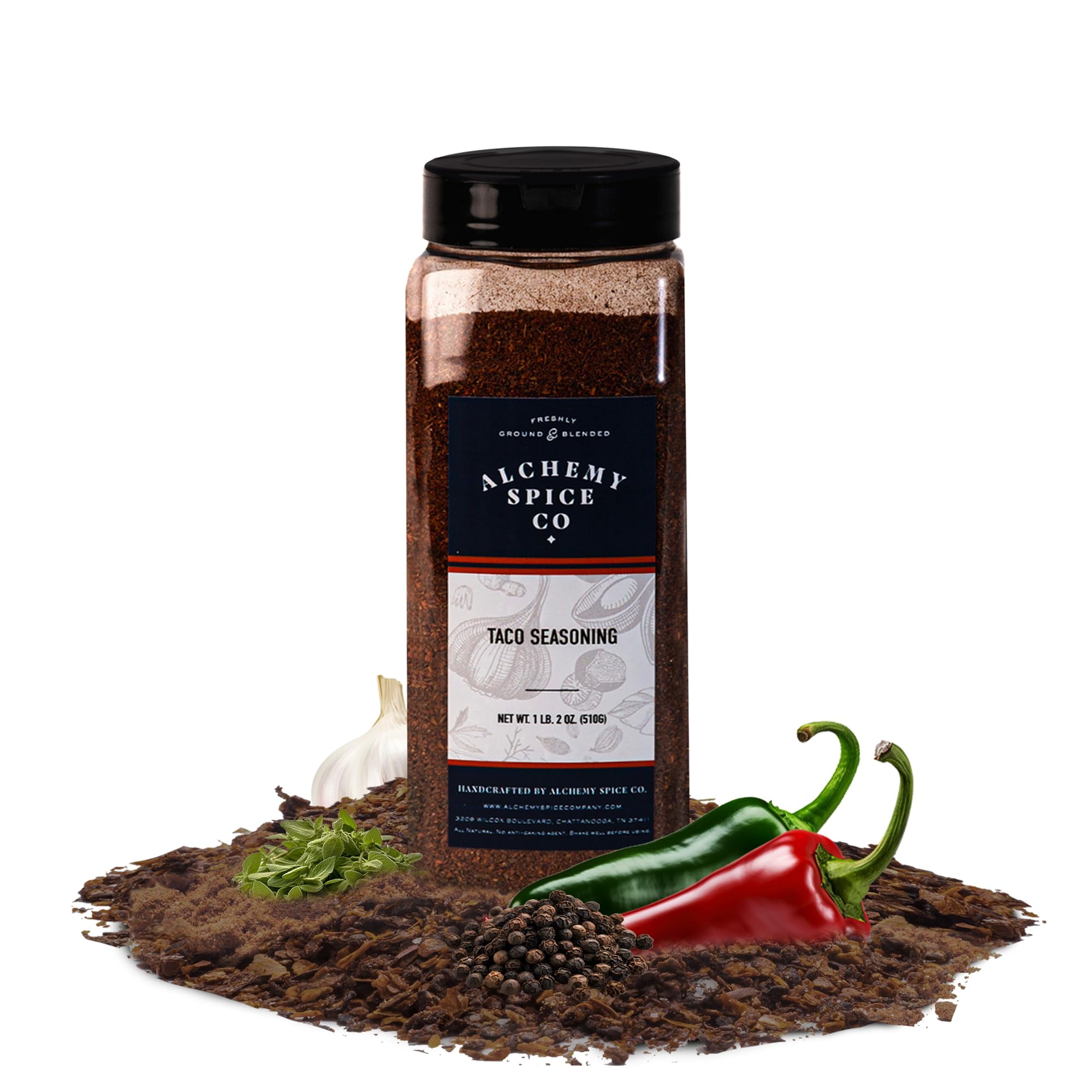 Alchemy Spice CompanyEGSC Taco Seasoning, 17 oz Resealable Container | Authentic Mexican Flavor ...