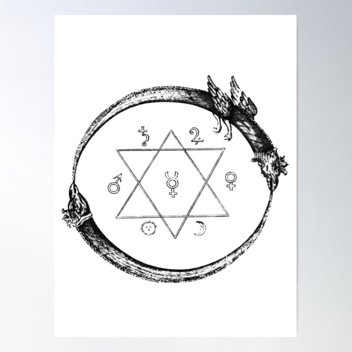 Alchemy Symbols Poster Wall Art, Modern Wall Decor For Living Room ...
