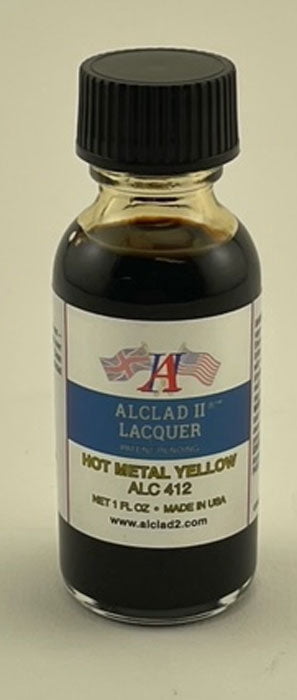Alclad II ALC-412 Hot Metal Yellow Lacquer Paint 1oz - Walmart.com