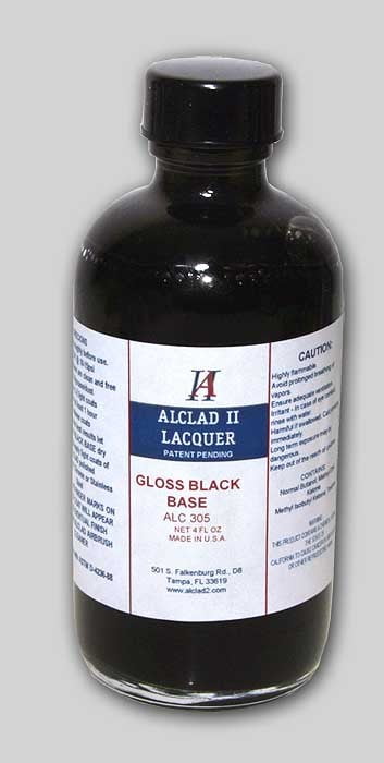 Alclad II Lacquers 305 Alclad Gloss Black Base 4oz - Walmart.com