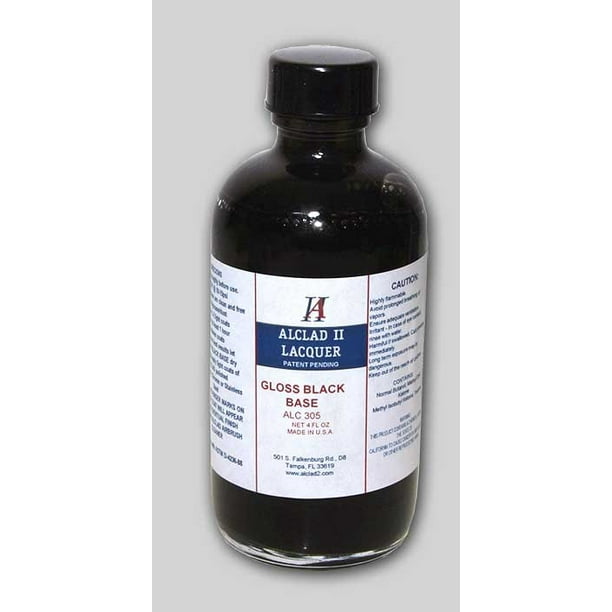 Alclad II Lacquers 305 Alclad Gloss Black Base 4oz - Walmart Business ...