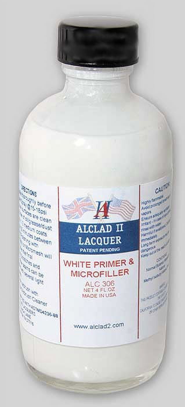 Alclad II Lacquers 306 White Primer & Microfiller 4oz - Walmart.com
