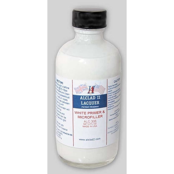 Alclad II Lacquers 306 White Primer & Microfiller 4oz - Walmart.com