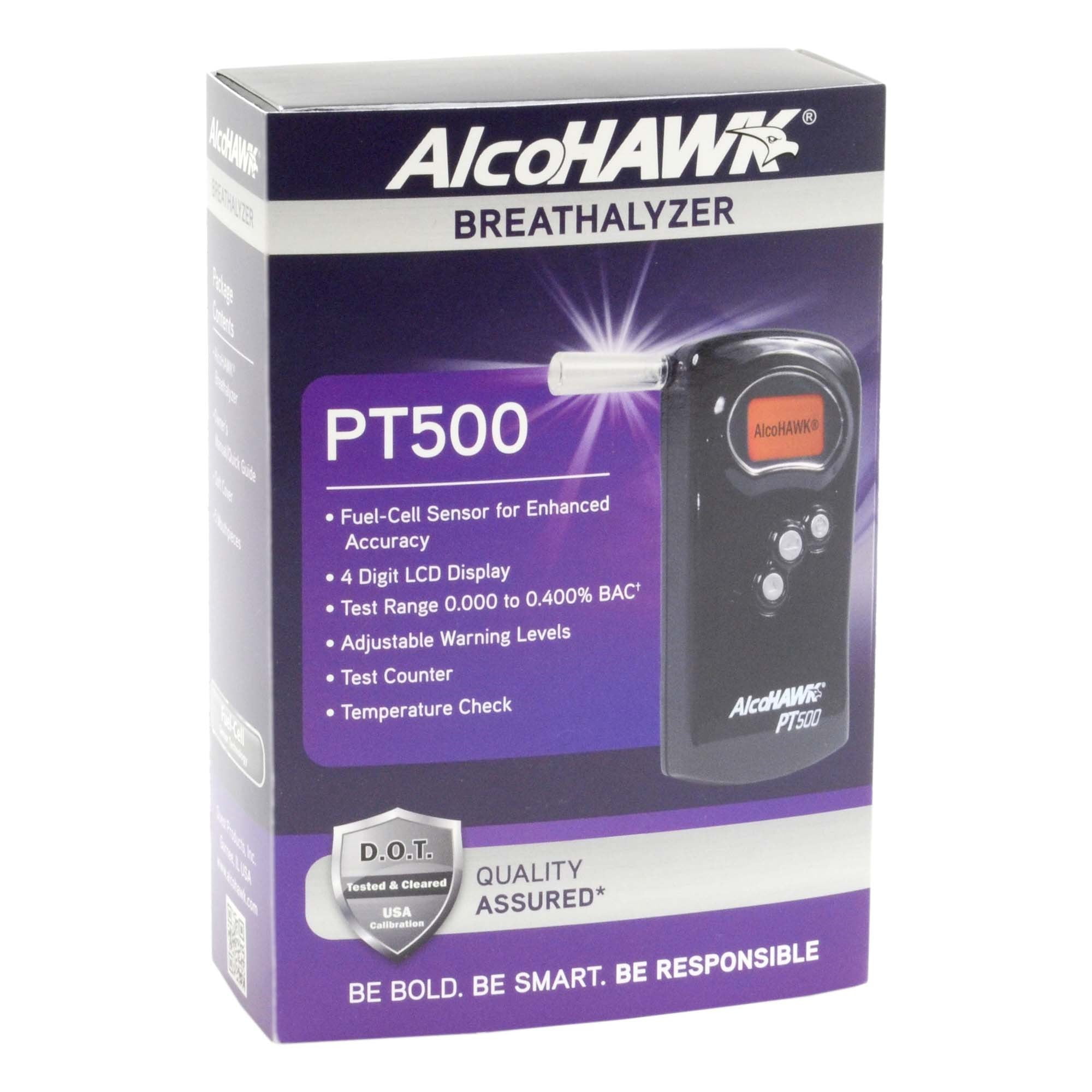 AlcoHAWK PT500 Professional Breathalyzer Kit - Walmart.com