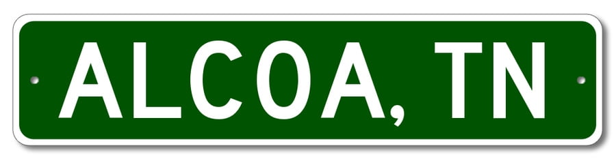 Alcoa Tennessee Metal Wall Decor City Limit Sign Size: 4 x 16 Inch ...