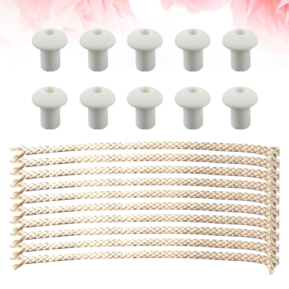 Alcohol Burner Wicks,20Pcs Wick Thread Ceramic Wicks Kit Alcohol Burner Cotton Wick Kit Simple ...