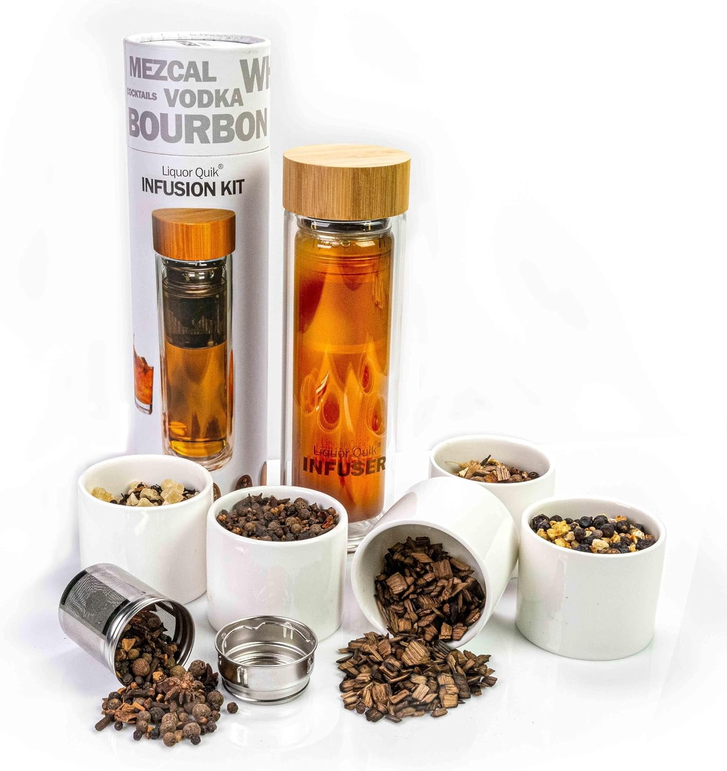 Alcohol Infusion Kit Complete w/ 450ml Glass Infuser Vessel 5 Craft ...