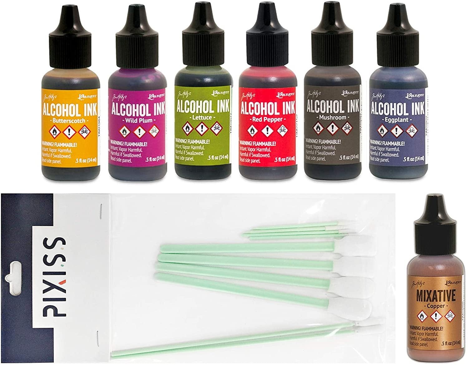 Alcohol Ink Set 7 Bottle Collection of Ranger Tim Holtz Alcohol Inks ...