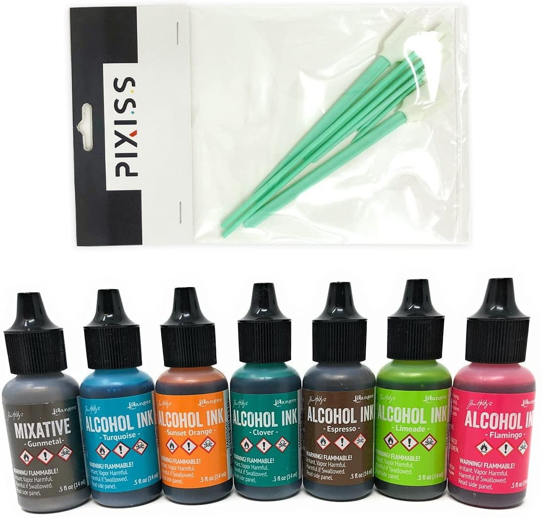Alcohol Ink Set 7 Colors Collection of Ranger Tim Holtz Inks - Walmart.com