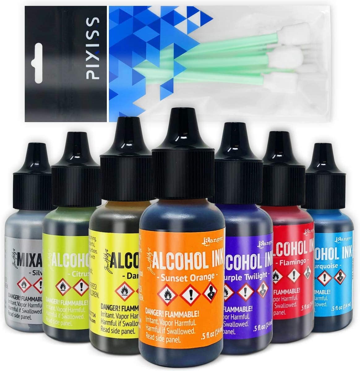 Alcohol Ink Set 7 Colors Collection of Ranger Tim Holtz Inks - Walmart.com