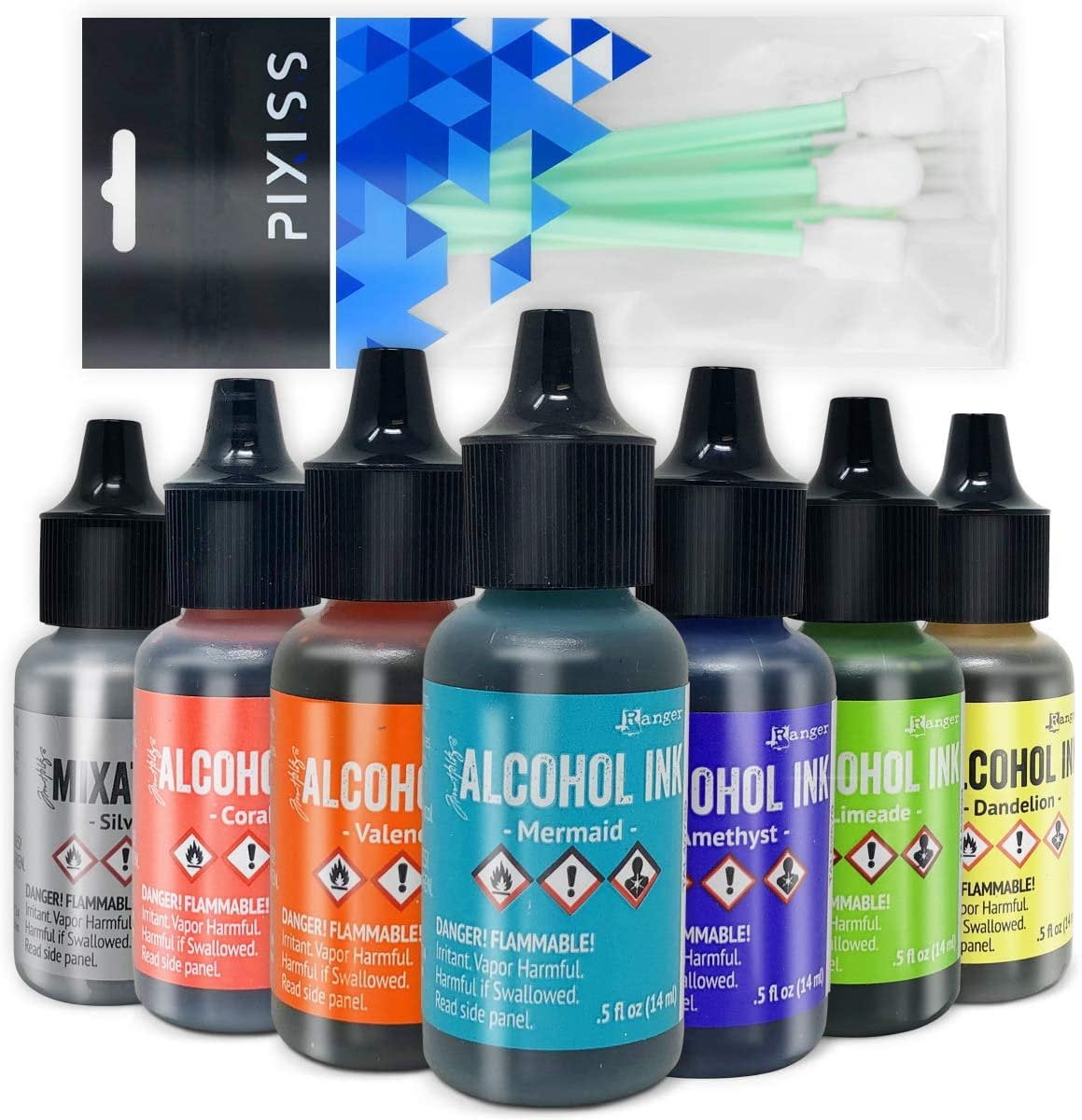 Alcohol Ink Set 7 Colors Collection of Ranger Tim Holtz Inks - Walmart.com