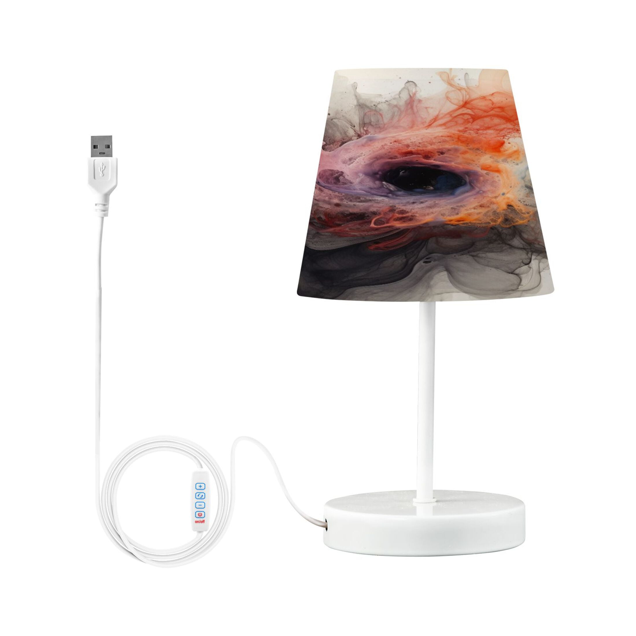 Alcohol Ink Tie Dye Desk Lamp LED Table Nightstand Lamps with 3 Color ...