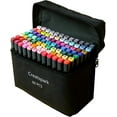 Alcohol Markers 80 Colors with Base Dual Tip Art Drawing Markers for ...