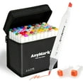 Alcohol Markers Brush Tip, 60+1 Colors Dual Tip Brush & Chisel Alcohol ...