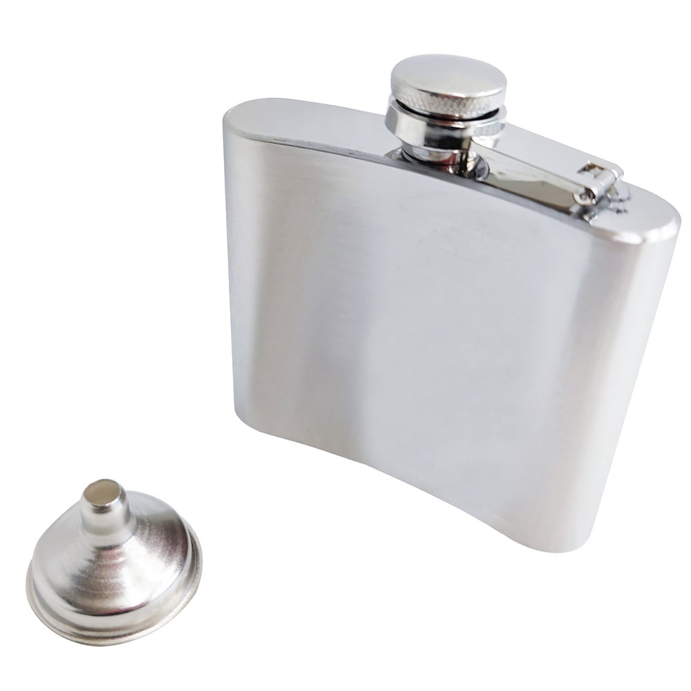 Alcohol Pocket Flask 5 oz Stainless Steel Wine Jug with Portable Funnel ...