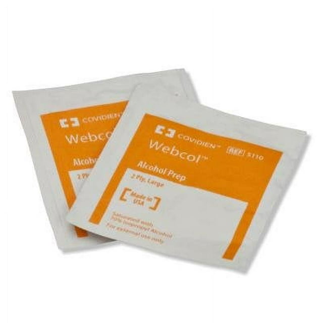 Alcohol Prep Pad Webcol Isopropyl Alcohol, 70% Individual Packet ...
