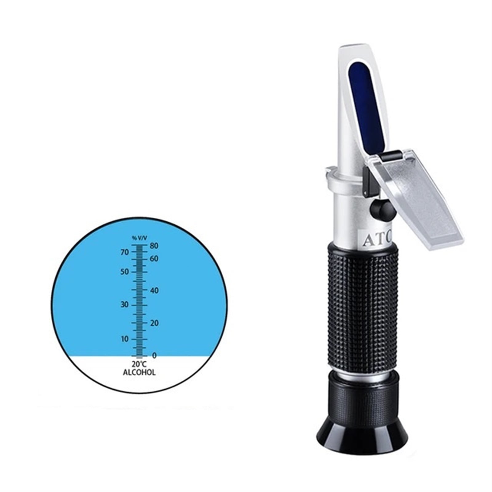 Alcohol Refractometer Meter 0~80%V Handheld Hydrometer Concentration ...