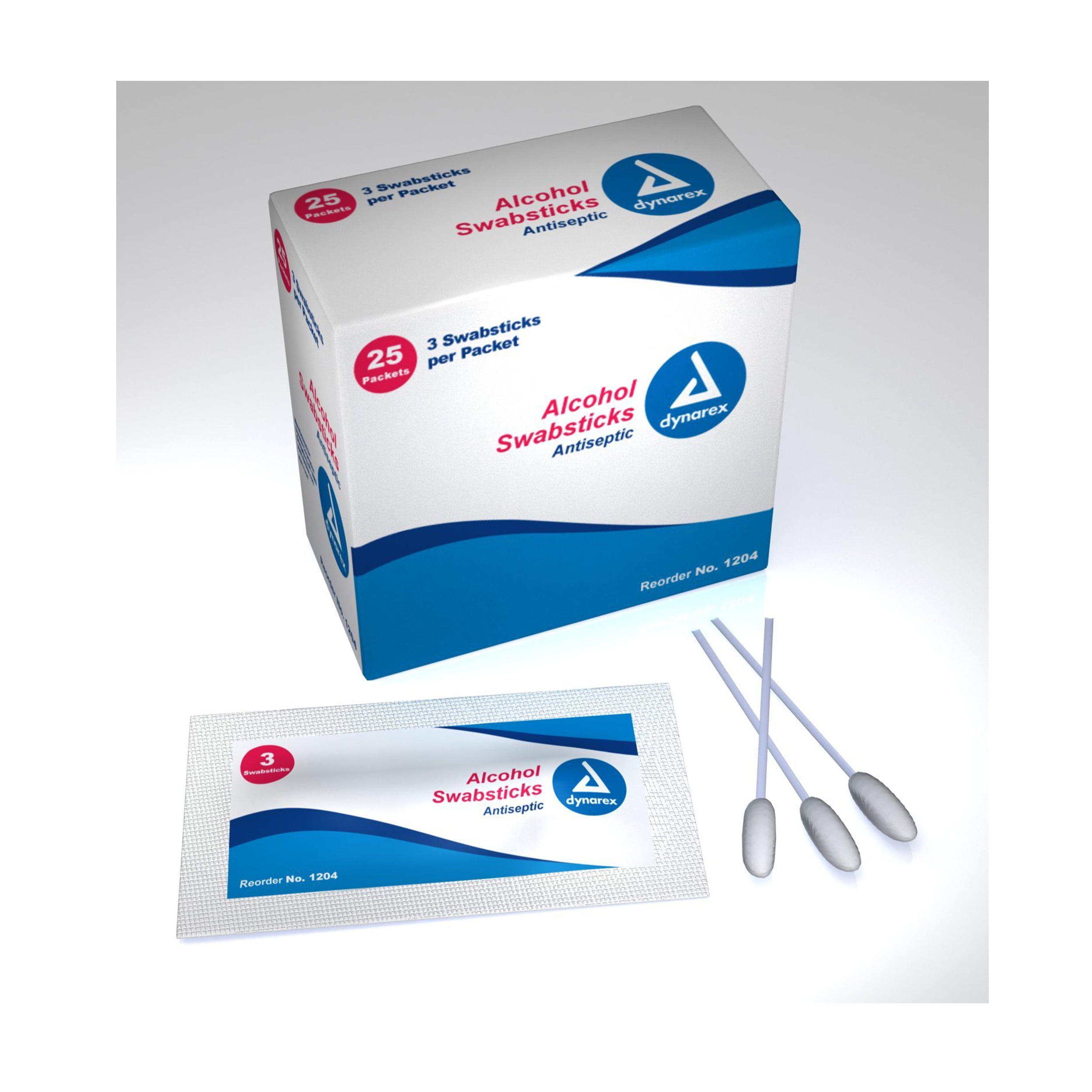 Alcohol Swabsticks - 3's - Box - Walmart.com