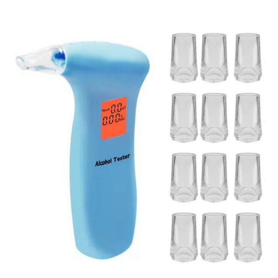 Alcohol Tester with 12 Mouthpieces Portable Drunk Driving Test Alcohol ...