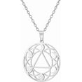 Alcoholics Anonymous Necklace for Women Sobriety Recovery Symbol ...