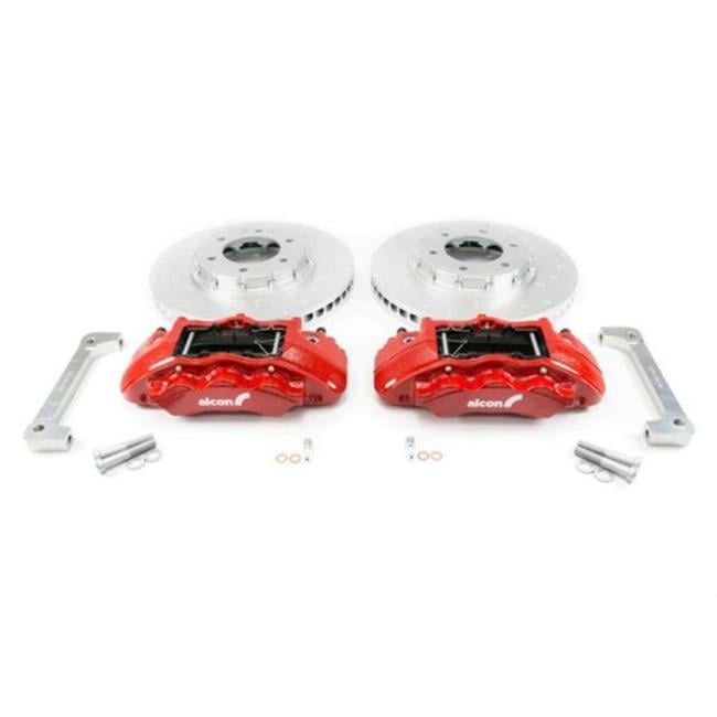 Alcon 350 x 34 mm Rotors 6-Piston Red Calipers Front Brake Upgrade Kit ...