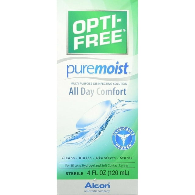 Alcon Opti-Free Puremoist Multi-Purpose Disinfecting Solution, 4 oz ...