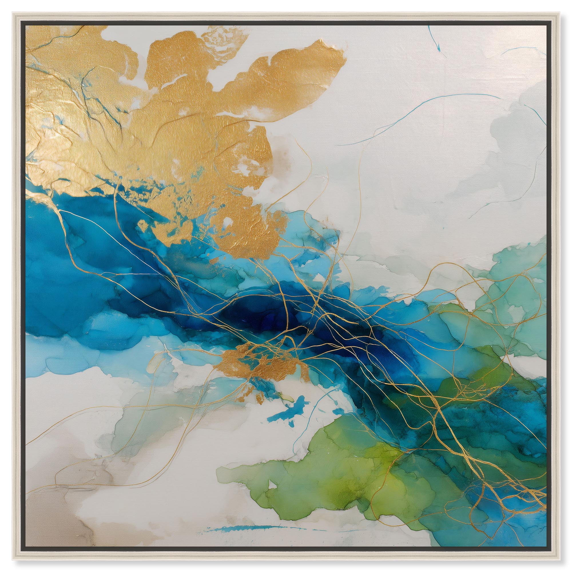 Alconia II Canvas Abstract Wall Art by Art Remedy, Silver Frame, 20 x ...