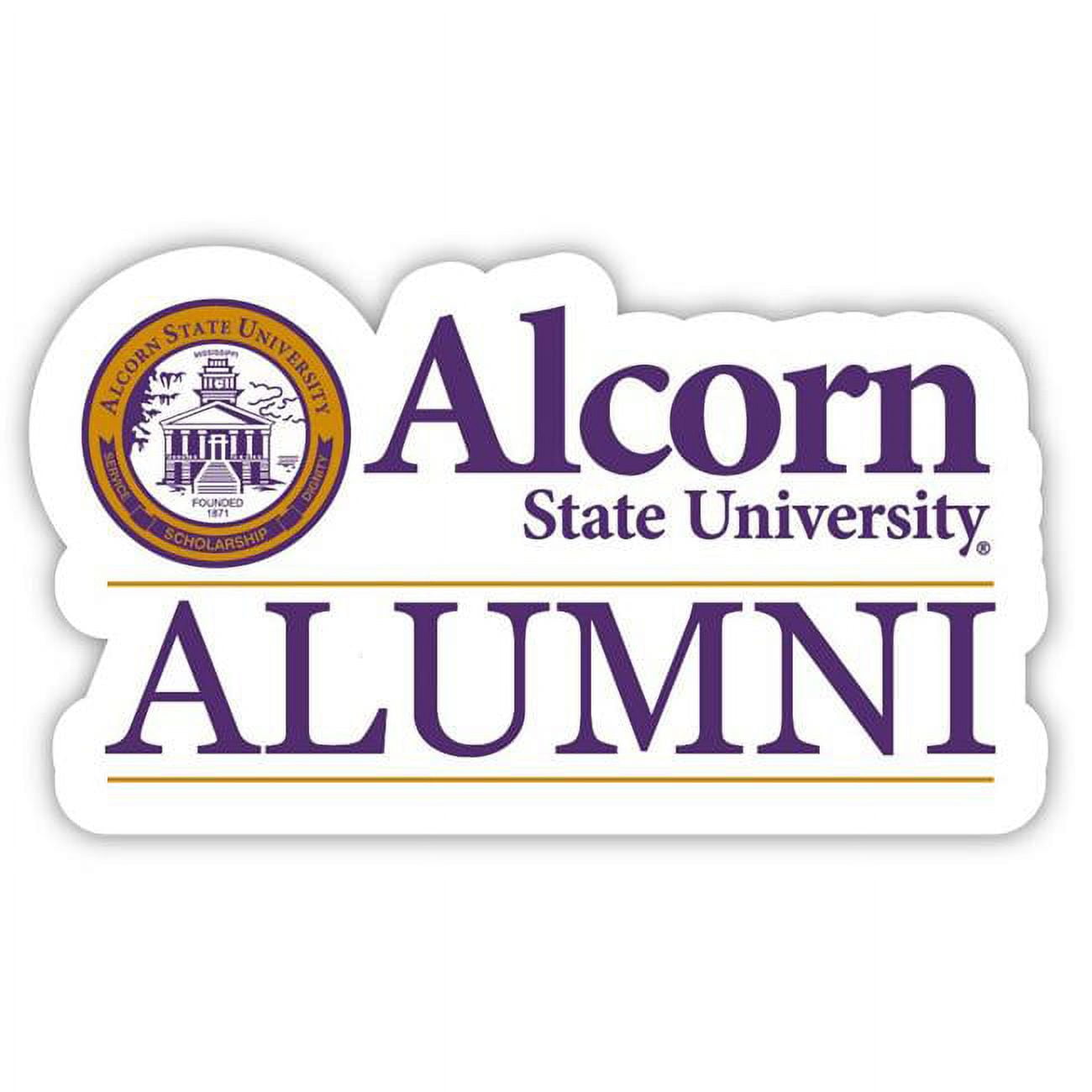 Alcorn State Braves 4 in. Laser Cut Alumni Vinyl Decal Sticker - Pack ...