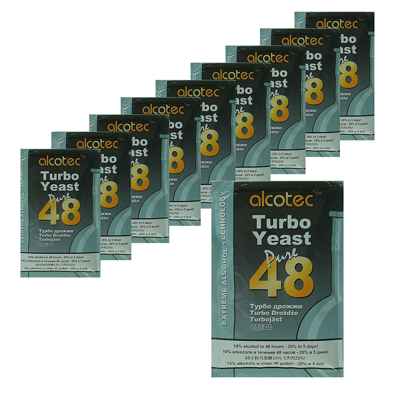 Alcotec 48 Hour Turbo Yeast | Brewers Yeast Powder| Wine Yeast for Wine Making | Dry Yeast ...