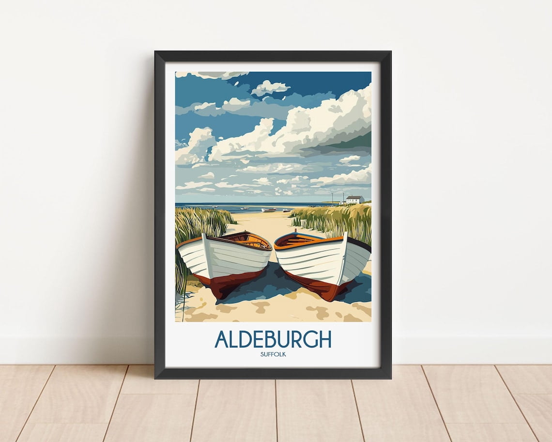 Aldeburgh Poster Suffolk Coastal Scenic Art Print, Unframed Poster Size ...