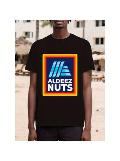Aldeez Nuts Hip Hop Graphic Tee For Men - Comfortable Cotton, Short ...