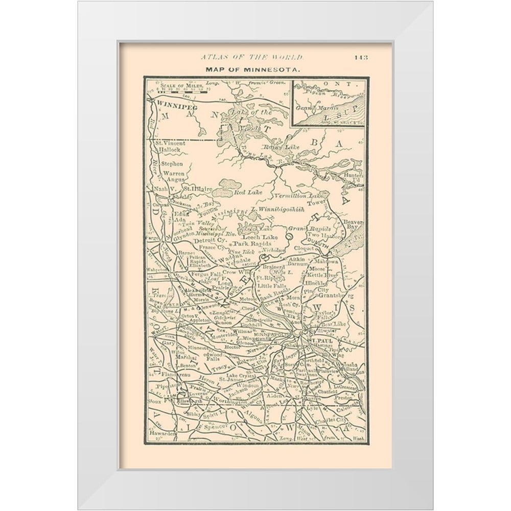 Alden 17x24 White Modern Wood Framed Museum Art Print Titled ...