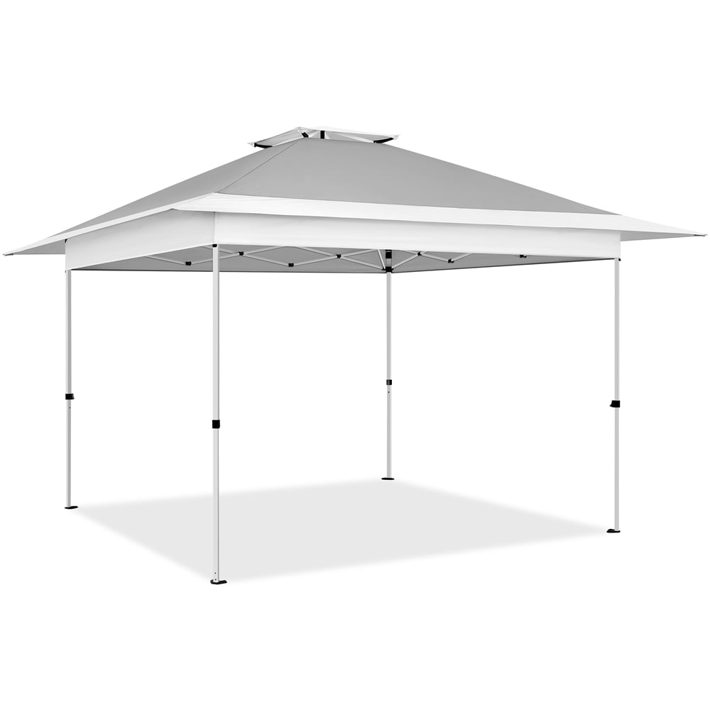Alden Design 13 ft Pop-Up Adjustable Canopy W/ Overhang Rolling Storage ...