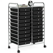 KK KINGRACK Portable 8-Drawer Storage Rolling Cart with Wheels, Wooden ...