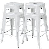 Alden Design 24″ Counter-Height Metal Backless Stackable Bar Stools ...