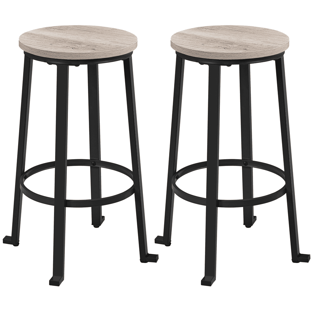 Alden Design 29.5H Pub Height Bar Stools - Set of 2 - Gray - Walmart.com