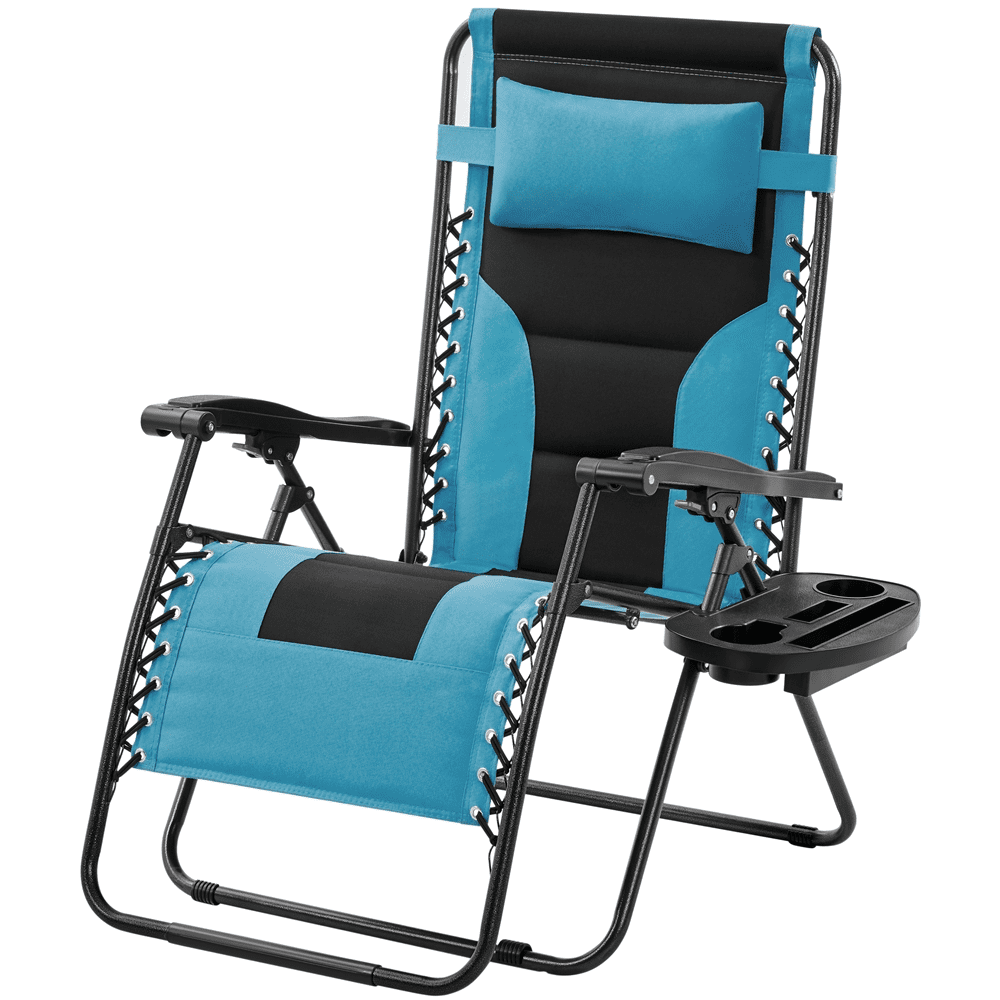 Alden Design 29in Foldable Padded Zero Gravity Chair with Cupholder ...