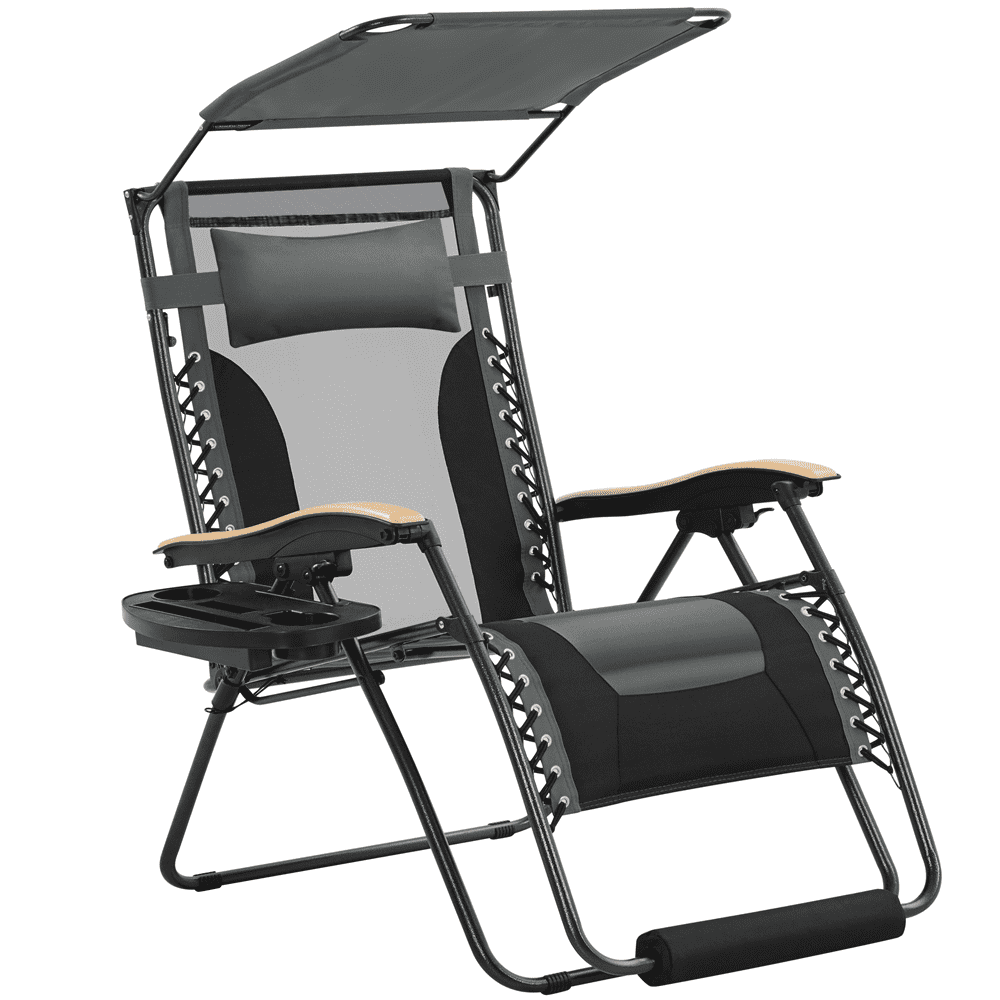Alden Design 29in Foldable Zero Gravity Recliner with Sun Shade ...