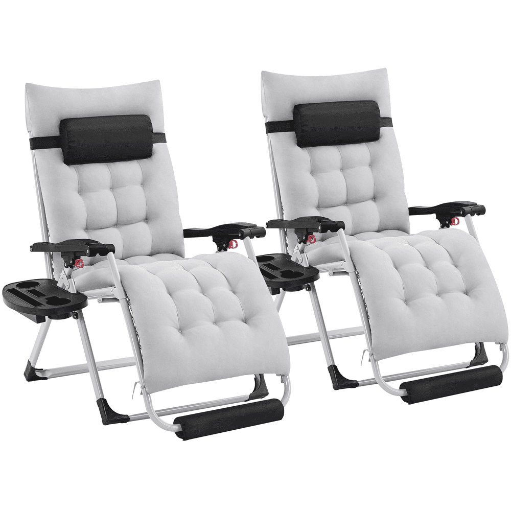 Alden Design 2pcs 26in Zero Gravity Recliner with Cotton-padded ...