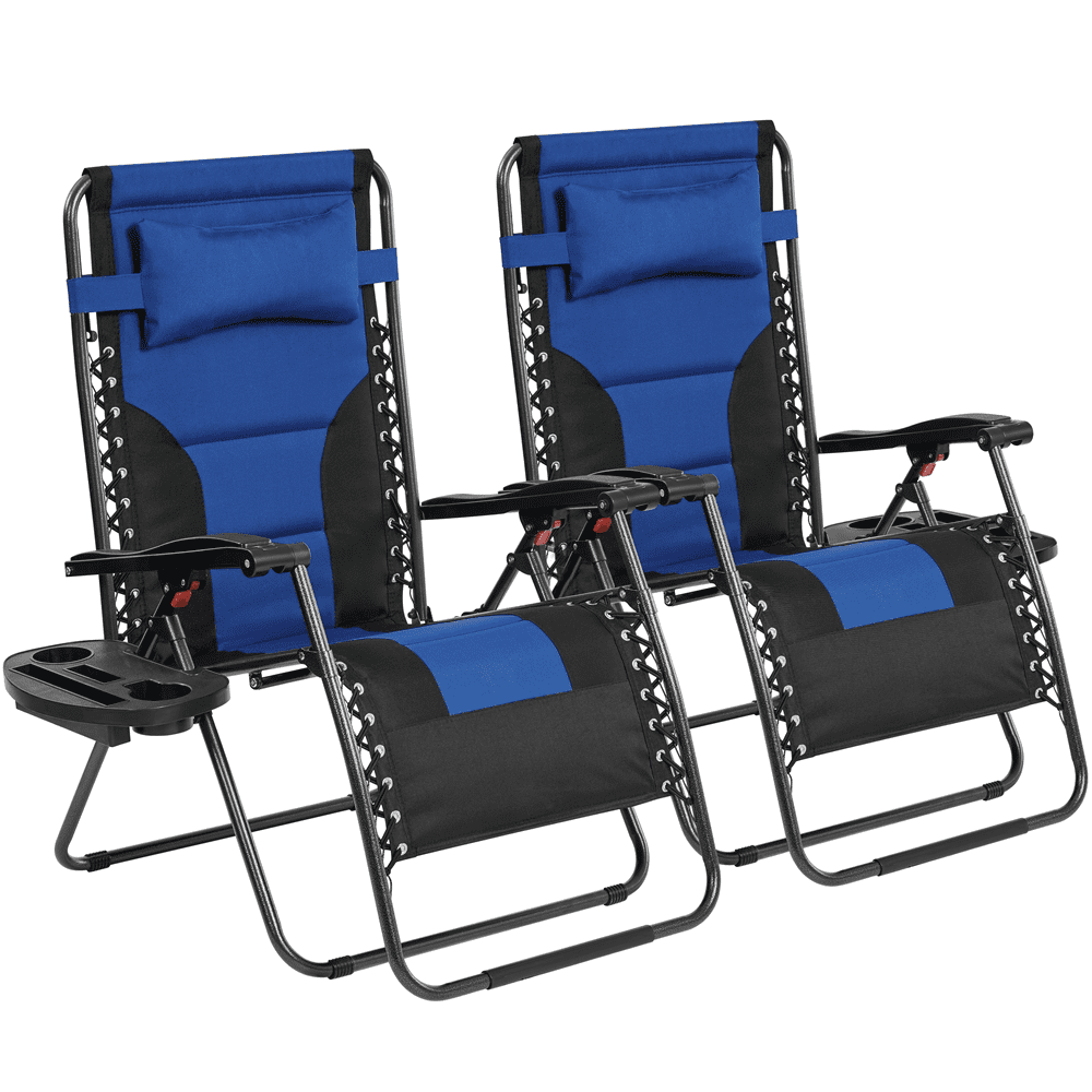 Alden Design 2pcs Foldable Outdoor Zero Gravity Chair with Armrests ...