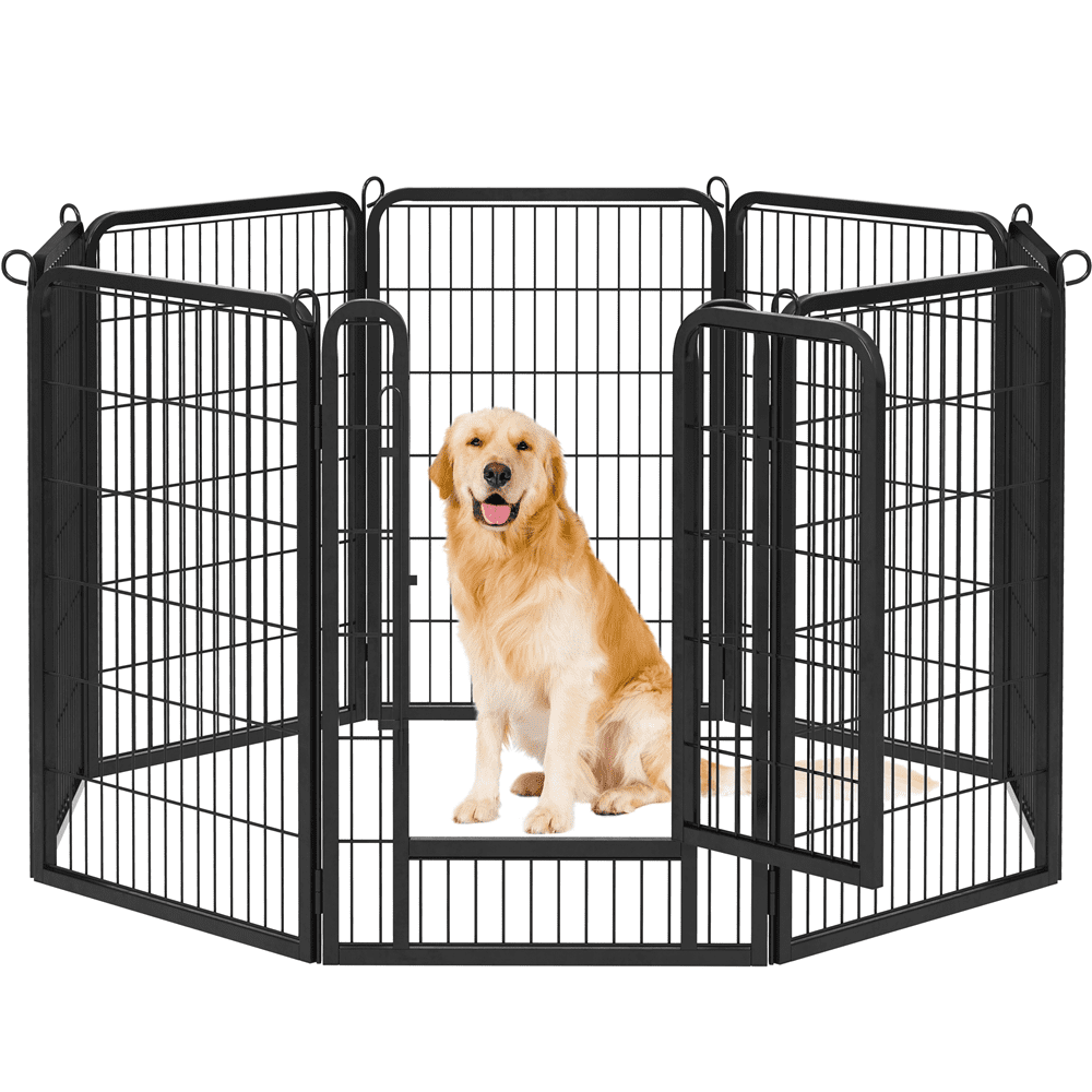 Alden Design 39.5″ Tall Metal Dog Playpen Panels for Outdoor Indoor, 8 ...
